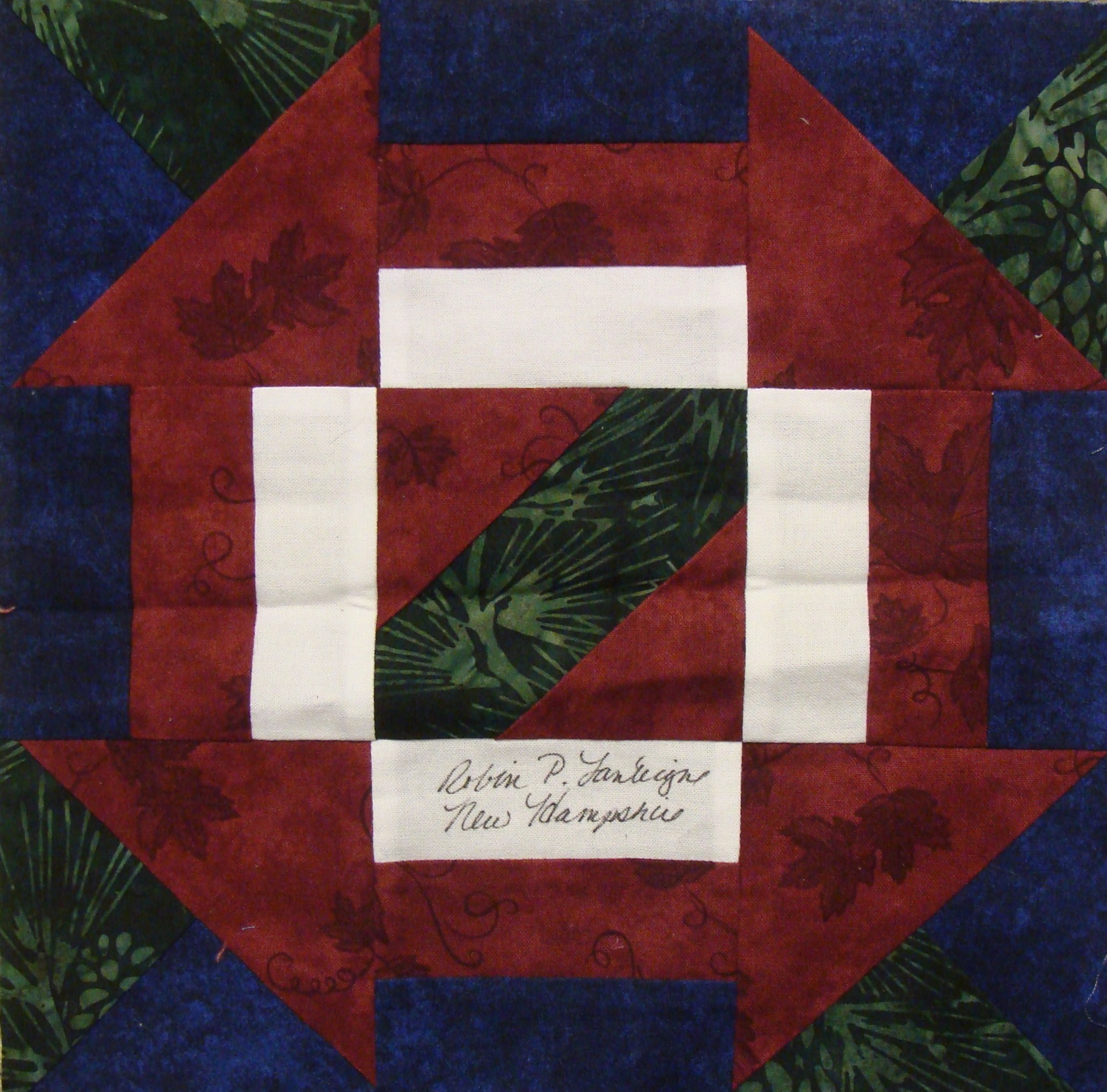 Nifty Fifty Quilters of America Eleventh 50 State Quilt Block Swap