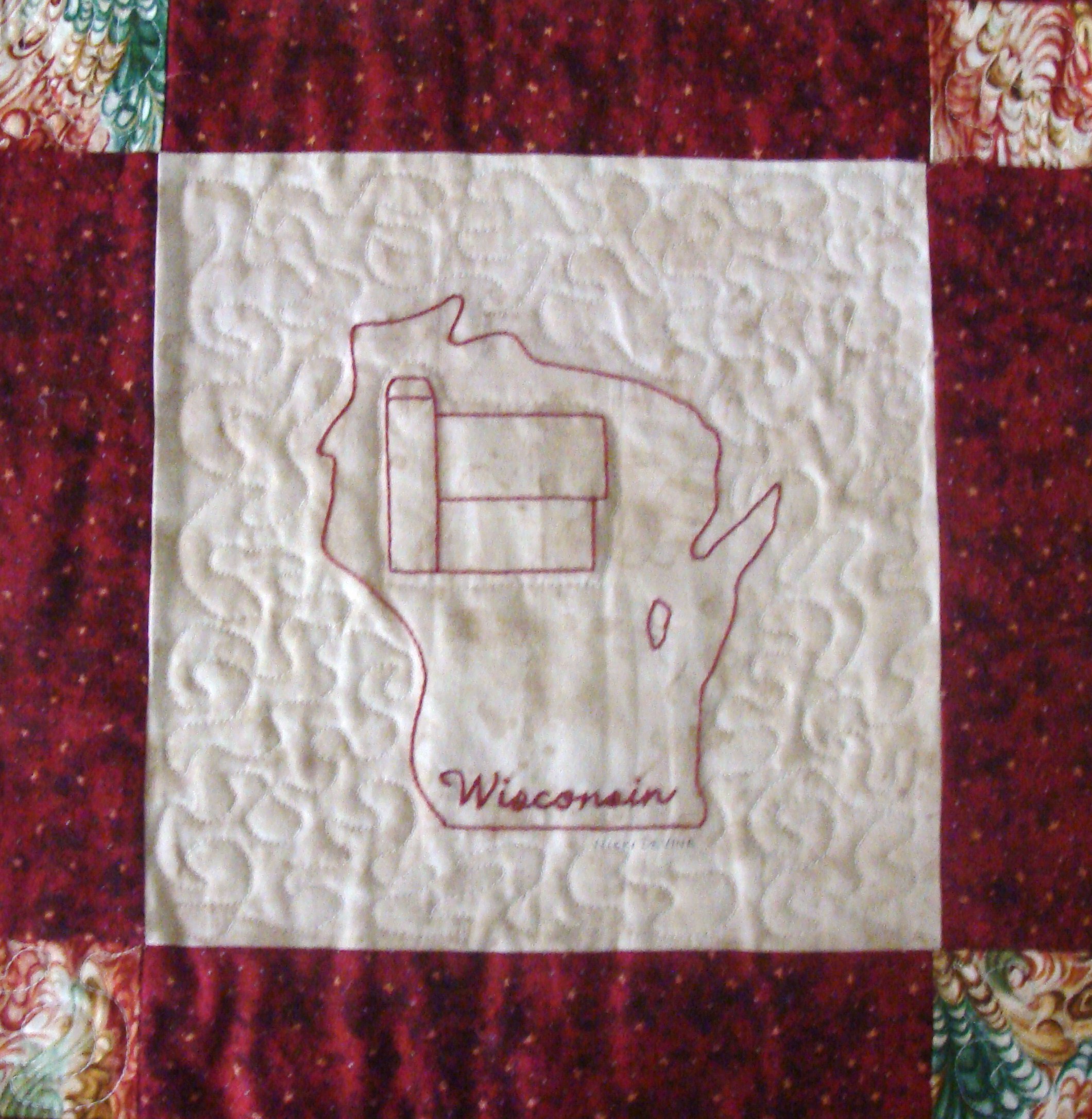 Nifty Fifty Quilters of America Redwork Swap